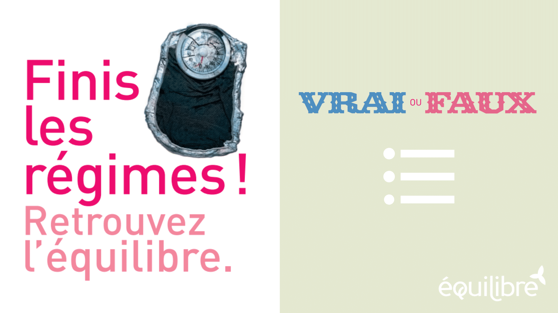 Finis les régimes ! Retrouvez l’équiLibre | ÉquiLibre